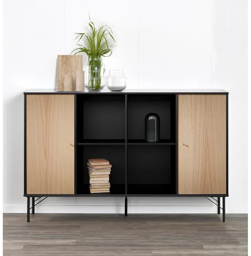 Černý modulární policový systém 136x69 cm Mistral Kubus - Hammel Furniture