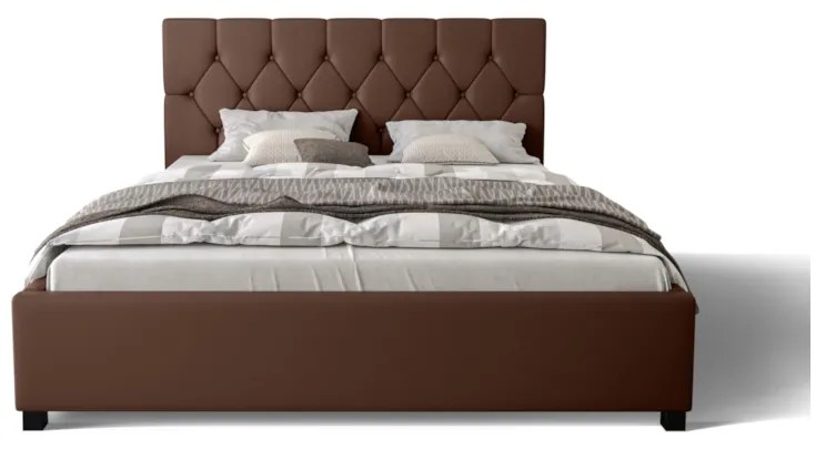 Expedo Čalouněná postel HILARY + matrace + rošt, 180x200, sioux brown