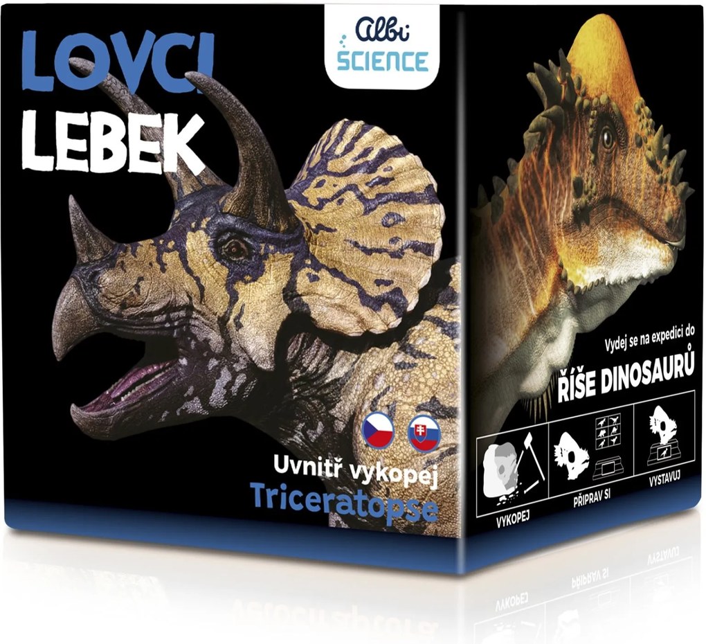 Albi lovci lebek triceratops