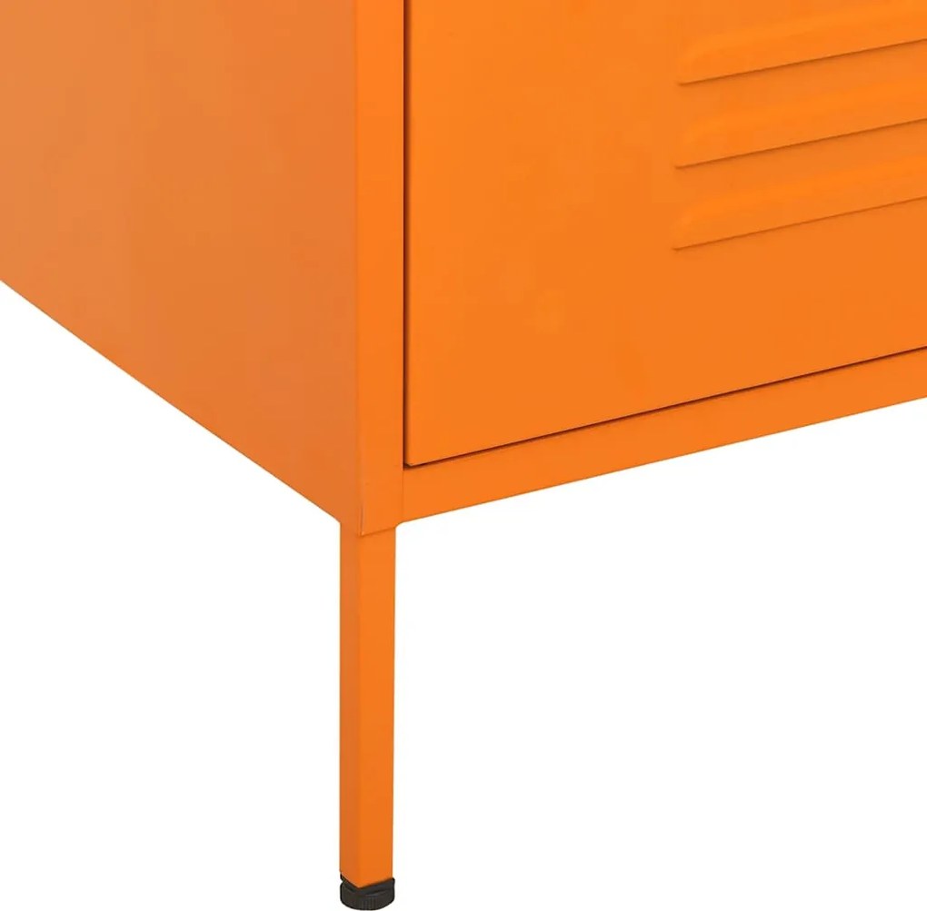 Komoda se zásuvkami oranžová 80 x 35 x 101,5 cm ocel 336201