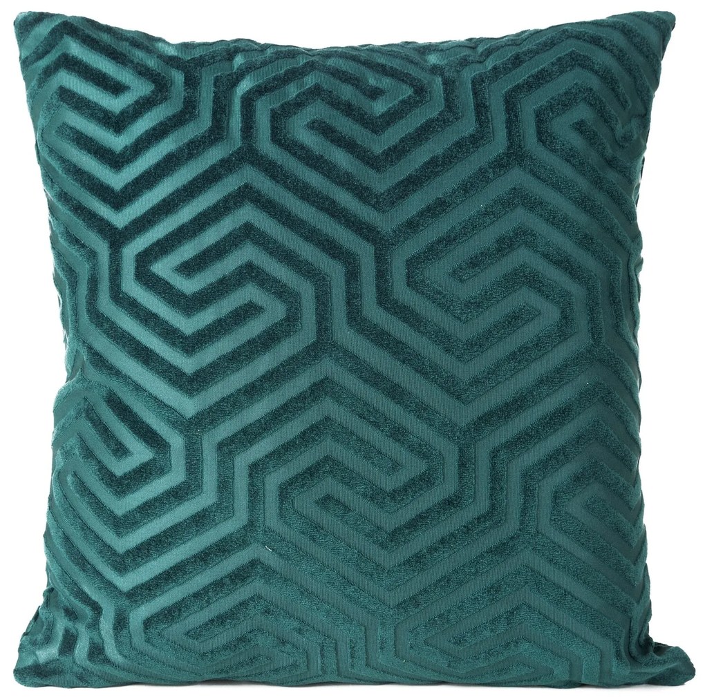 DEKORAČNÍ POVLAK NA POLŠTÁŘ PIERRE CARDIN INGA 40X40 CM TMAVĚTYRKYSOVÁ
