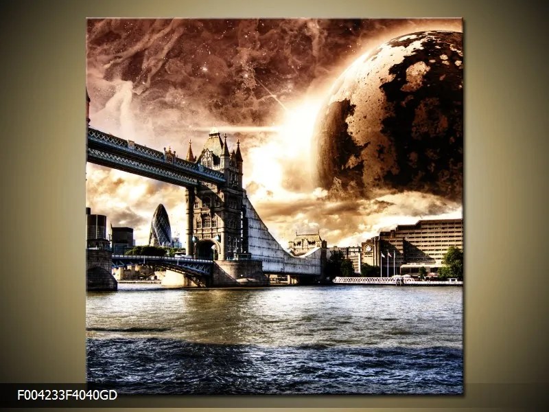 Moderní obraz Londýna s planetou (), 40 dalších rozměrů