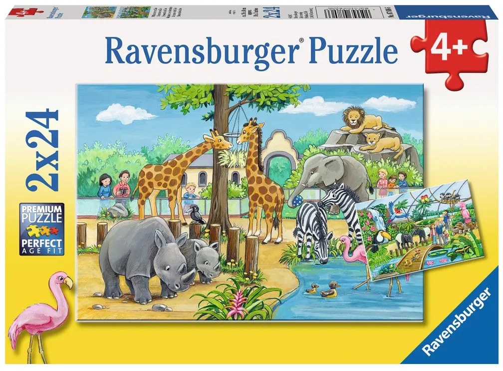 Ravensburger puzzle vítejte v zoo 2x24 dílků