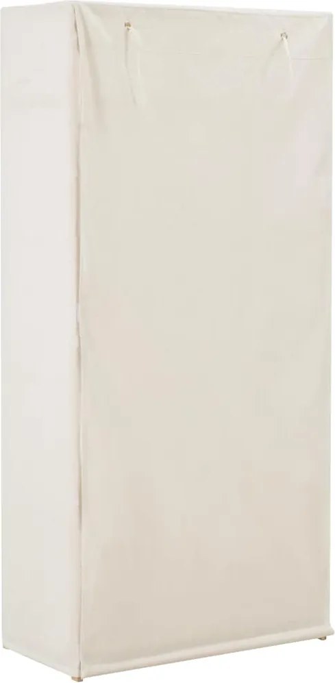 Šatní skříň bílá 79 x 40 x 170 cm textil 248192