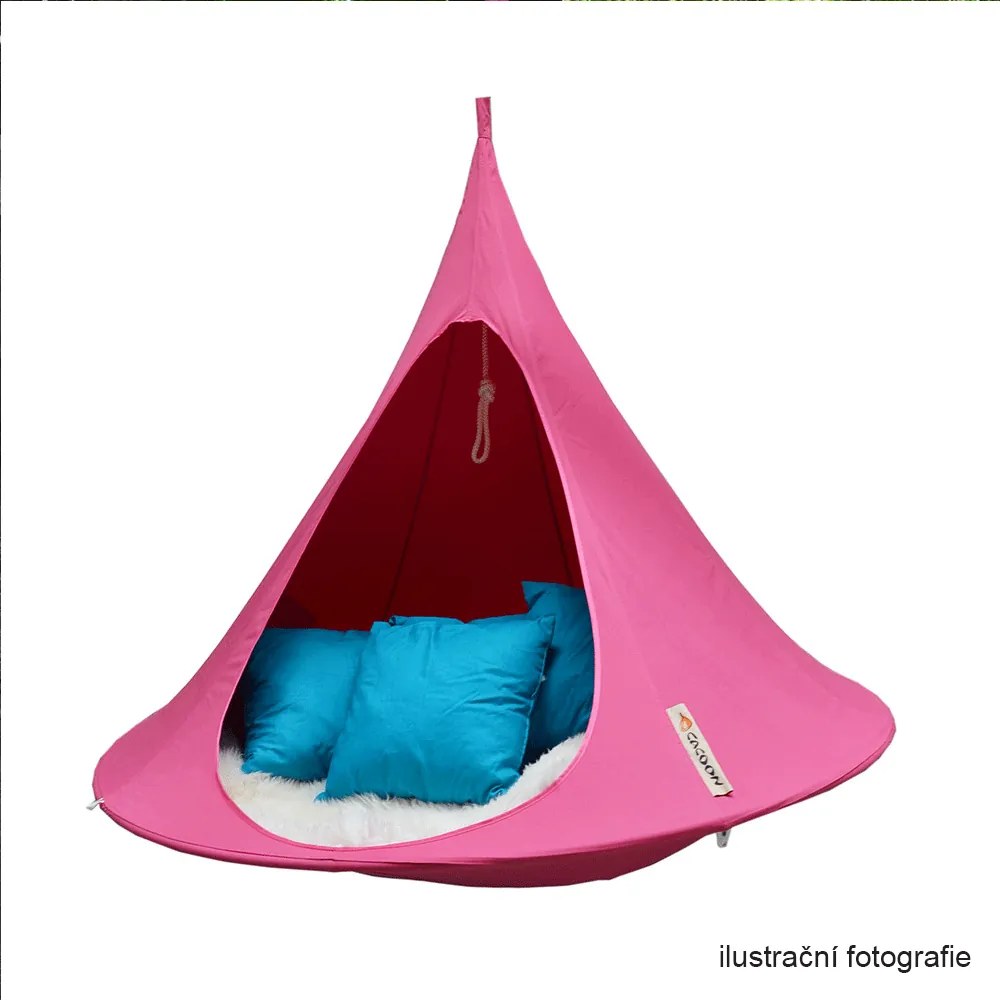 Kondela Závěsné houpací křeslo, světle šedá, KLORIN NEW BIG SIZE CACOON HAMMOCK