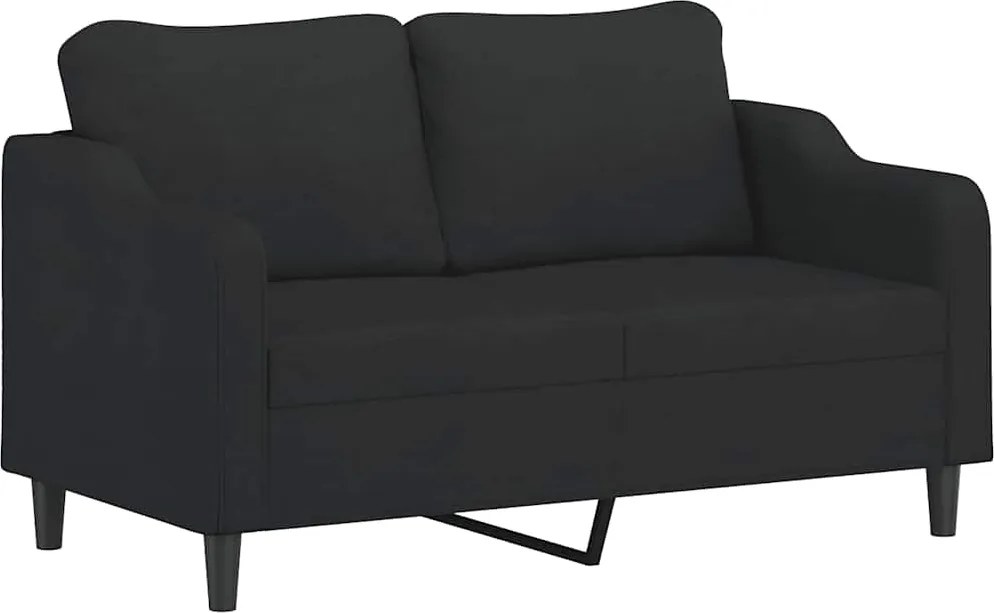 3dílná sedací souprava s polštáři černá textil 3201830