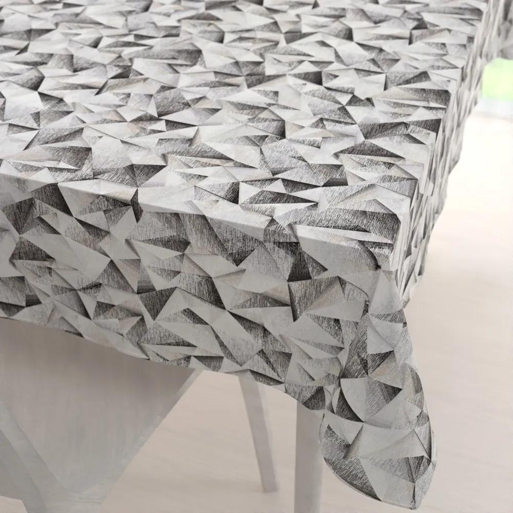 Biante Dekorační obdélníkový ubrus Porto PRT-008 Šedo-béžové krystaly 120x180 cm