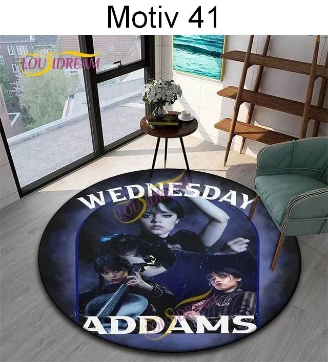 Kulatý koberec WEDNESDAY ADDAMS (průměr 80 cm) Motiv: 41