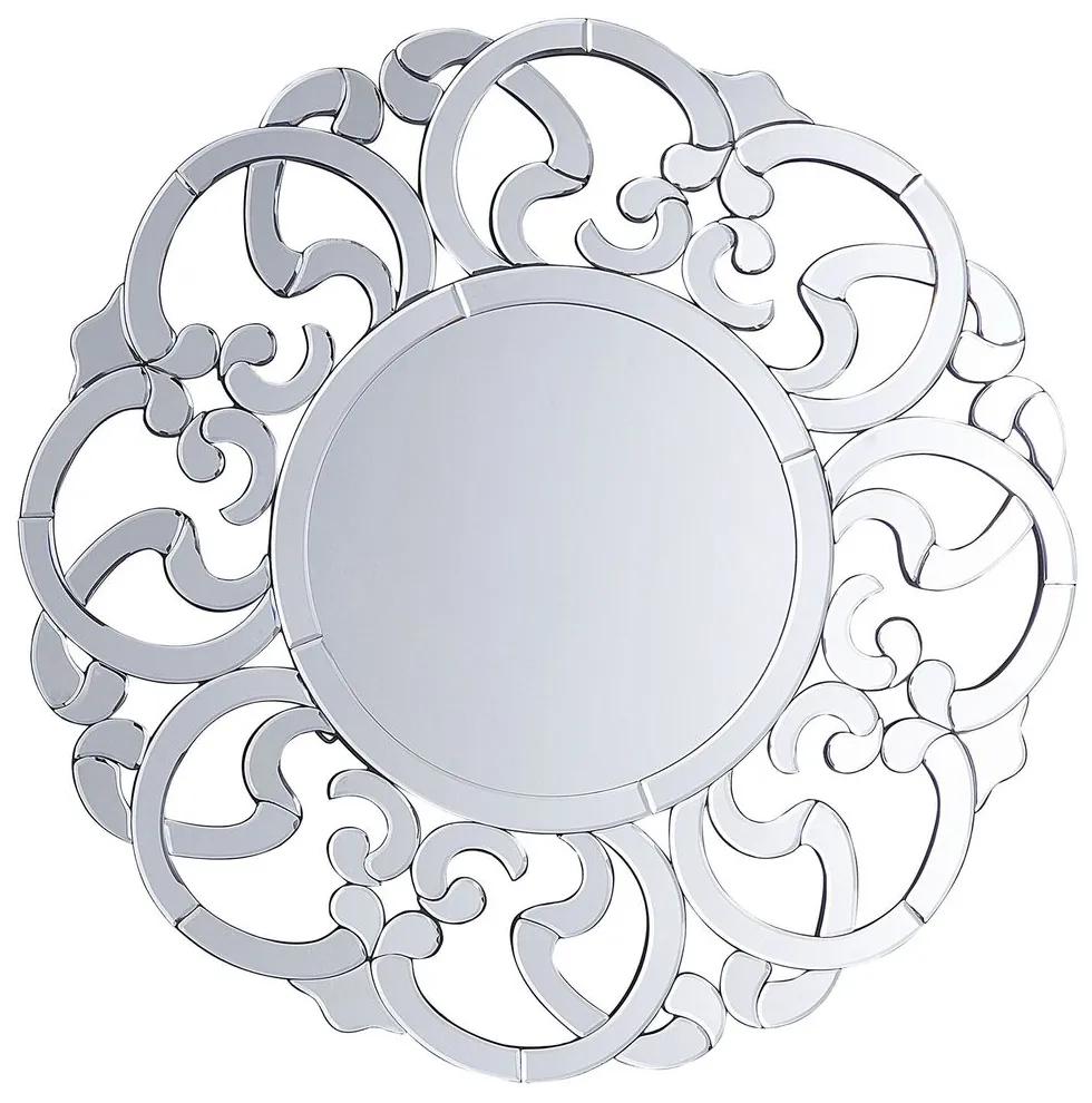 Nástěnné zrcadlo stříbrné ⌀ 70 cm MORNAIX Beliani