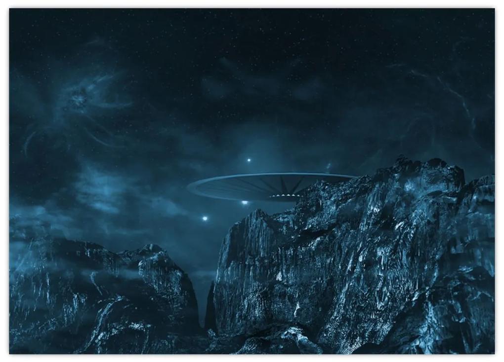 Skleněný obraz - Mimozemská mise (70x50 cm)