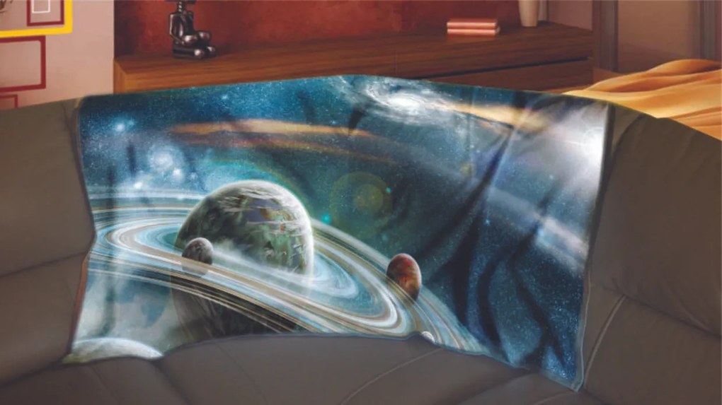 Fleecová deka Vesmír 150x120 cm
