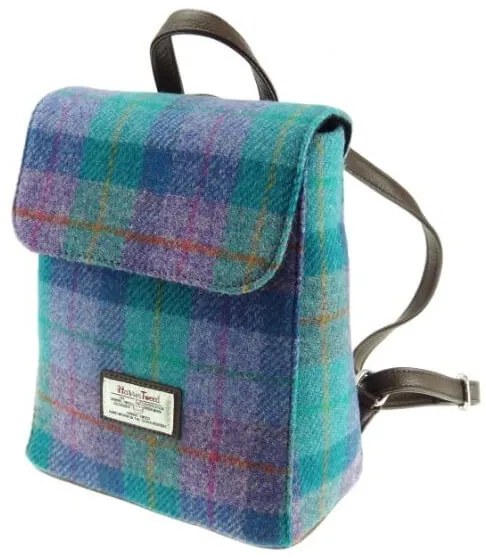 Batoh Tummel Harris Tweed - Green Purple Check