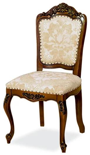 IBA Masivní jídelní židle Royal II Typ: Ořech, Potah: Látka, Konstukce: S opěrkami