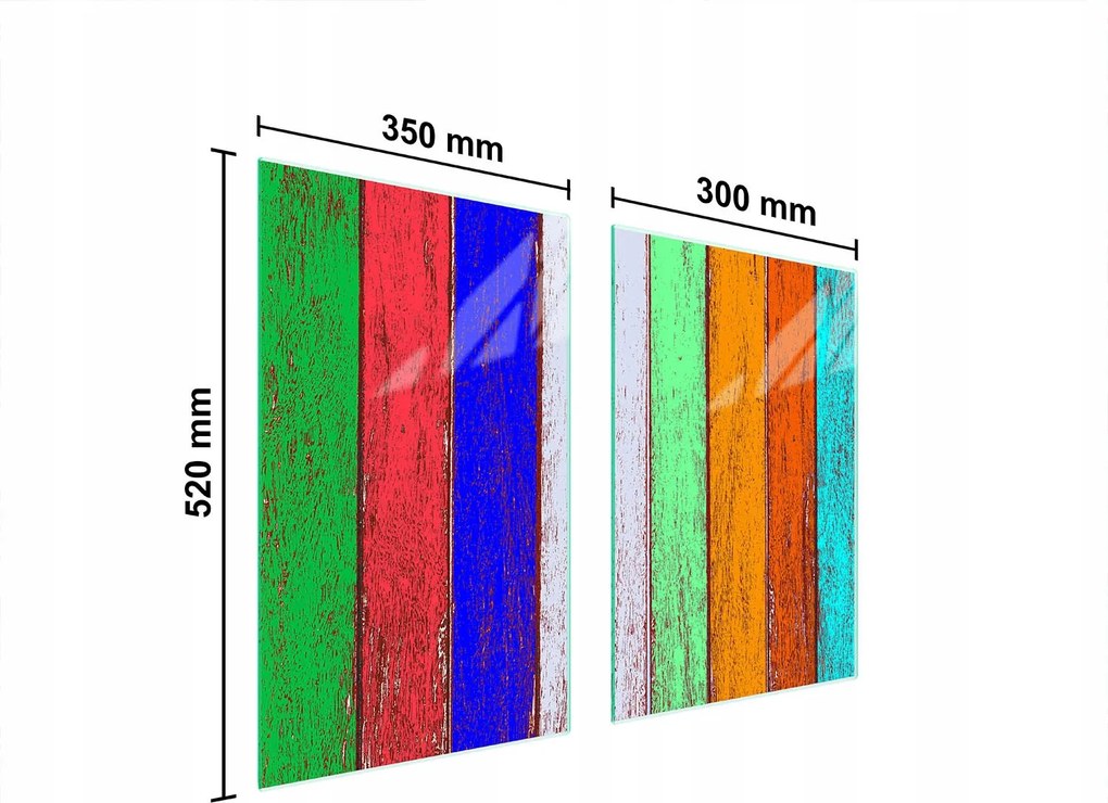 Skleněná Ochranná Deska Do Kuchyně 65x52 Barevná