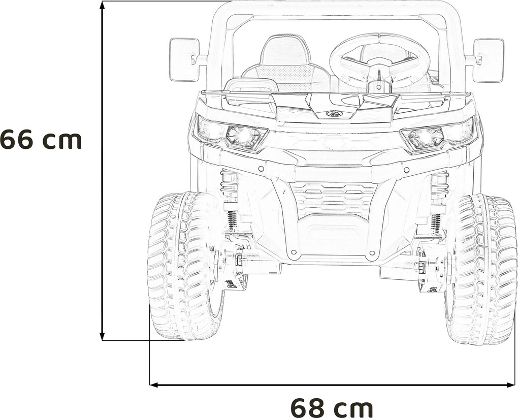 Ramiz Dětské auto Pick-Up Speed 900 černé + pohon 4x4 + pohyblivá korba