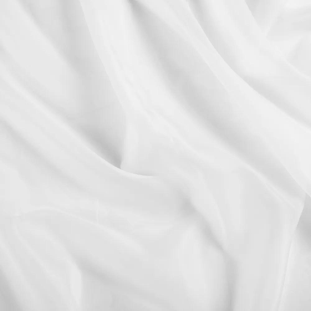 Voál bílý hladký s olůvkem ZAC-015 výška 365 cm Šití na míru