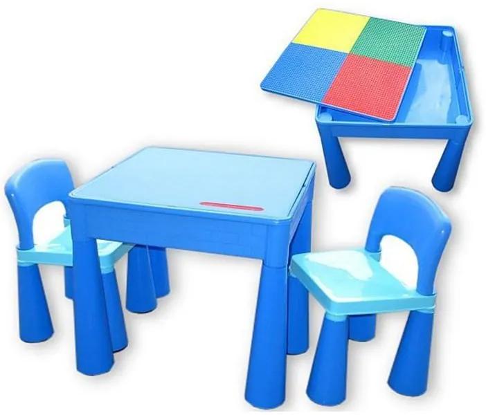 TEGA BABY Tega Dětský set Mamut 2 židle a stůl MODRÝ | BIANO