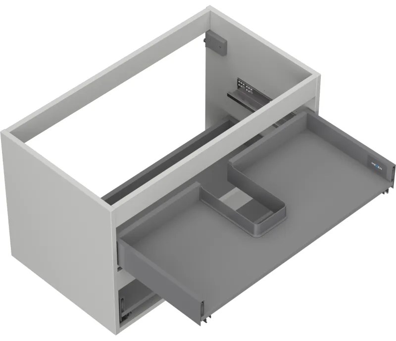 Mexen Box-A, závěsná skříňka 80 cm, 2 zásuvky, matná šedá, 91AX0-0800-470-2-62