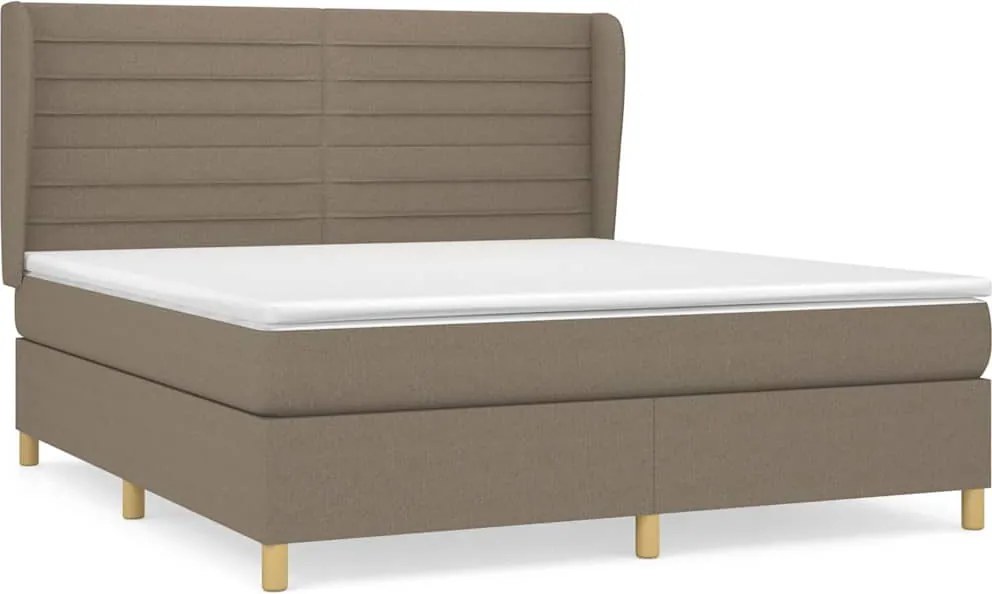 Box spring postel s matrací taupe 160x200 cm textil 3128617
