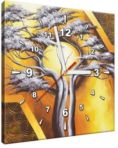 Tištěný obraz s hodinami Mohutný strom v noci 30x30cm ZP4067A_1AI