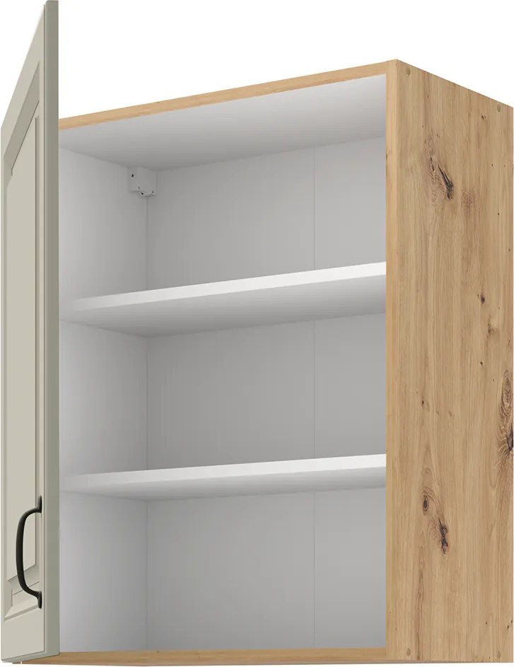 STILO ac | horní skříňka 60 G-72 1F s policemi | 60 cm | UNI dvířka | artisan/světle šedá
