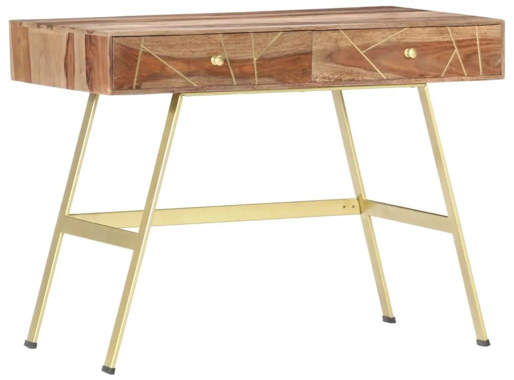Psací stůl se zásuvkami 100x55x75 cm masivní sheeshamové dřevo,  286151