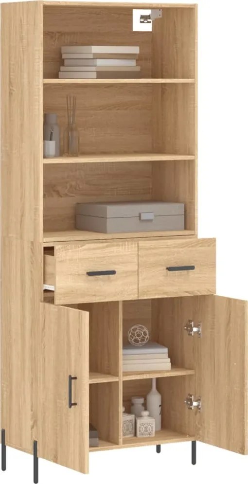 vidaXL Skříň highboard 69,5 x 34 x 180 cm kompozitní dřevo [3200524] Barva: Betonová šedá