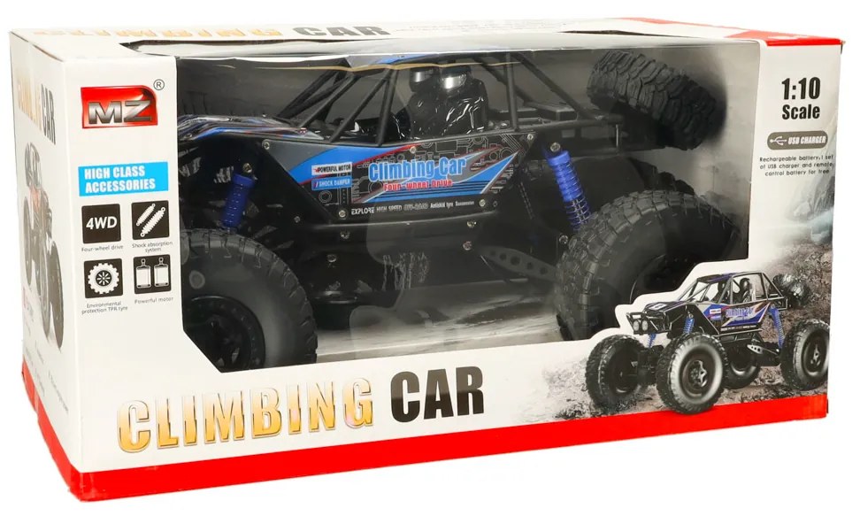 Creative Corner RC Crawler Climbing Car 1:10 4WD 48cm modrý