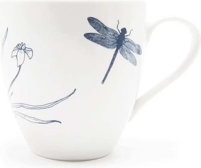 Porcelánový hrnek Vážka z japonské zahrady, 670 ml – s originální českou ilustrací