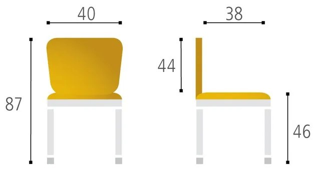 Dřevěná jídelní židle RITA – třešeň, hliník