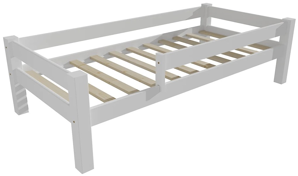 Vomaks Dětská postel 8X8 01C se zábranou Rozměr: 80 x 180 cm, Barva: surové dřevo
