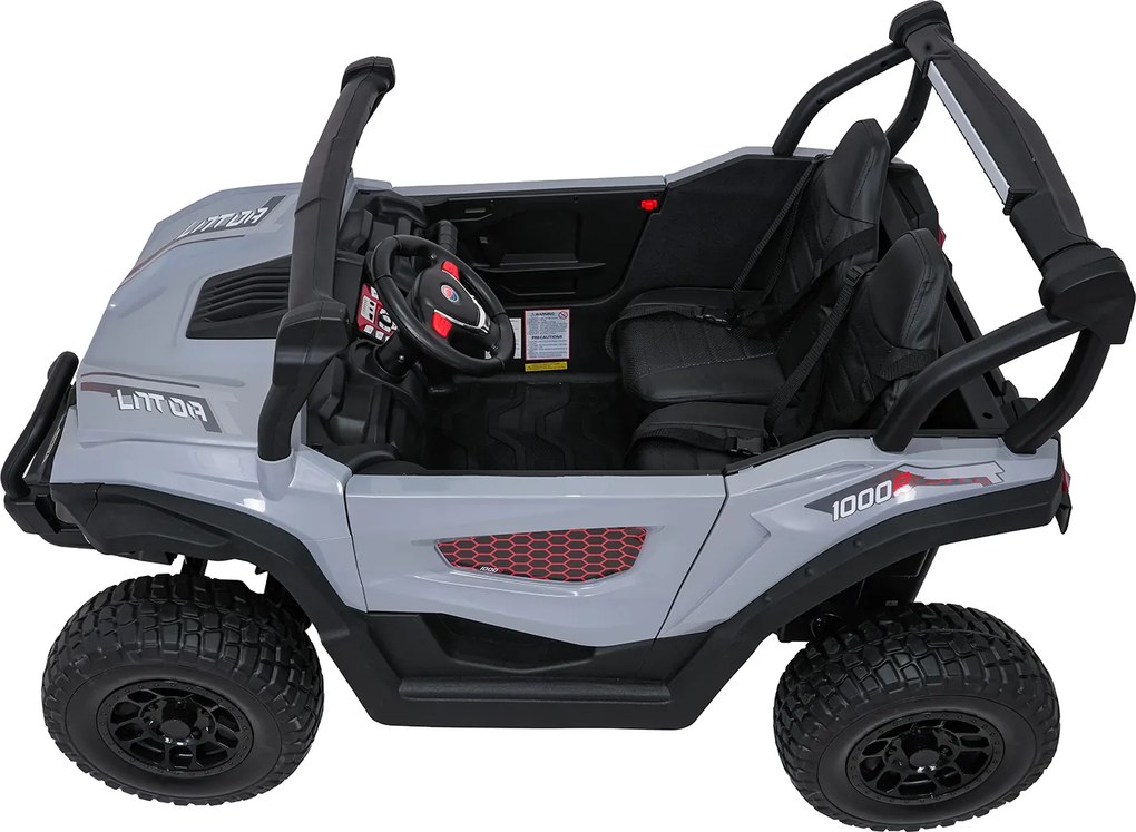 Ramiz Elektrická bugina Gravity pro děti šedá + pohon 4x4 + dálkové ovládání