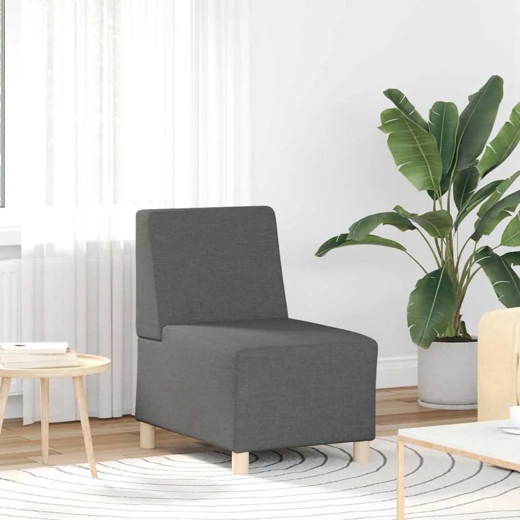 Modulová sedačka bez opěradel 2 ks Tmavě šedá textil 3399749