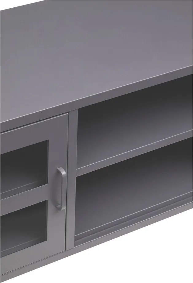 Šedý ocelový TV stolek 150x50x45 cm Acier – Premier Housewares