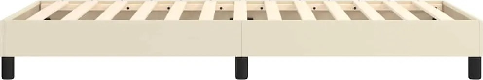 Rám postele s boxspringem krémový 90x200 cm umělá kůže 3120678