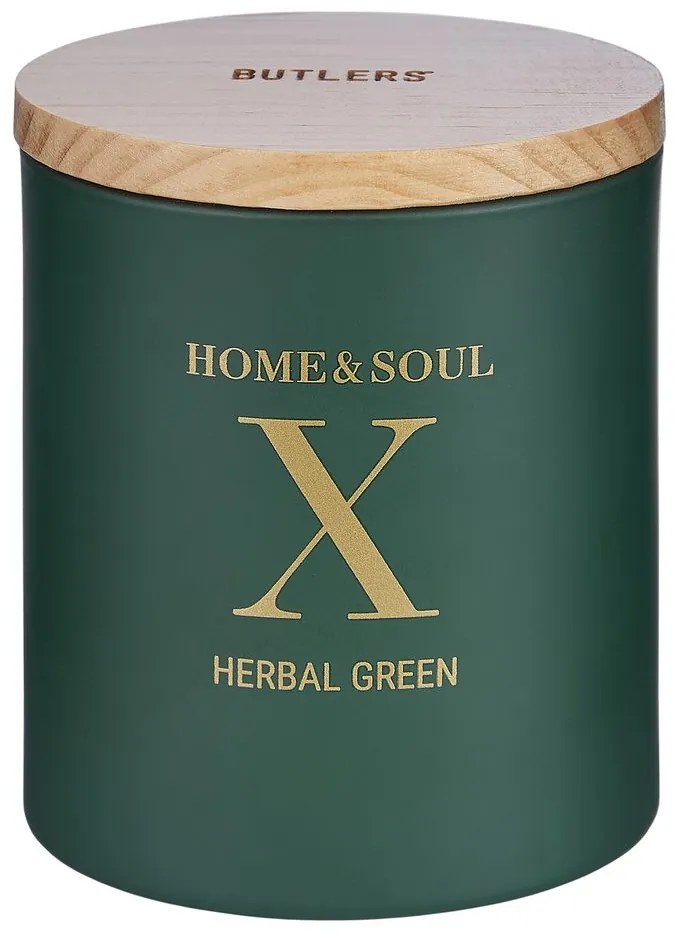 Butlers HOME & SOUL Vonná svíčka se sójovým voskem "Herbal Green"