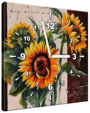 Tištěný obraz s hodinami Skromné ​​slunečnice ZP2429A_1AI