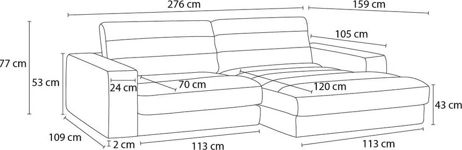 Taupe sametová rohová pohovka (levý roh/s lenoškou) Sierra – Bobochic Paris