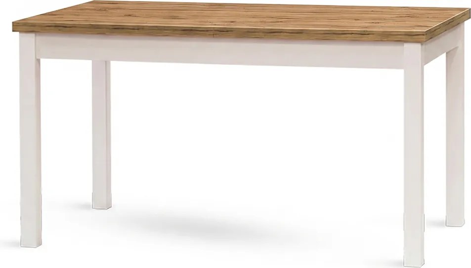 Rozkládací jídelní stůl PARMA | 120x80 cm | masiv buku + LDT 36 mm s ABS hranou | KVALITNÍ ZPRACOVÁNÍ | bílá/dub wotan
