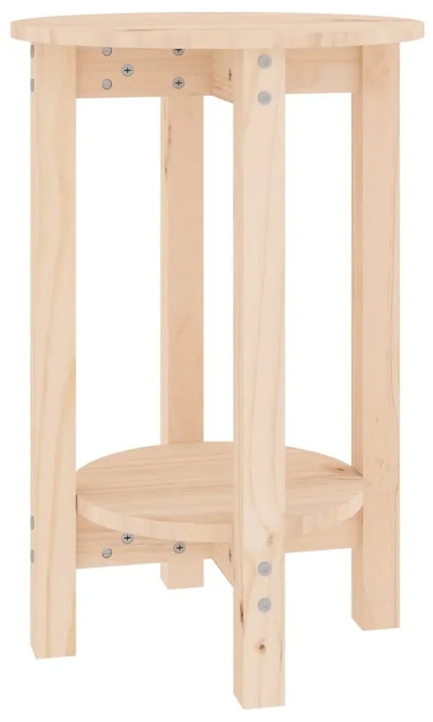 Konferenční stolek Ø 40 x 60 cm masivní borové dřevo - Default Title