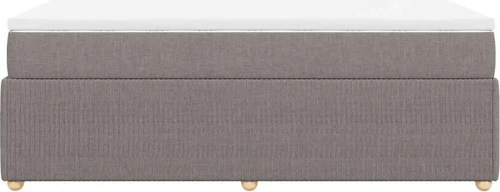 Box spring postel s matrací taupe 100 x 200 cm textil 3285550