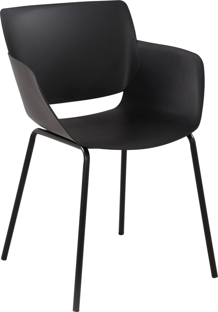 Zahradní nábytek souprava Norva se 4 židlemi a stolem - černá