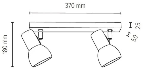 Spot-Light 2224274 - Bodové svítidlo SVENDA 2xE27/60W/230V