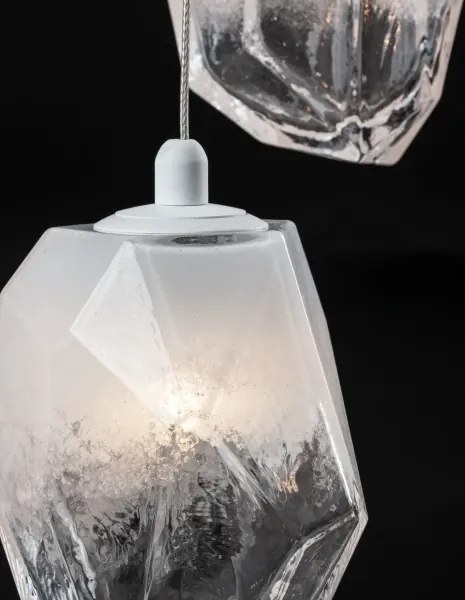 Retro lustr Ice 29 bílé
