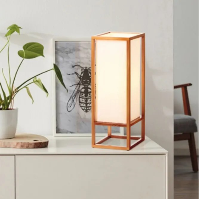 Brilliant 93092/09 Stolní lampa SEASIDE 53cm textilie + DŘEVO