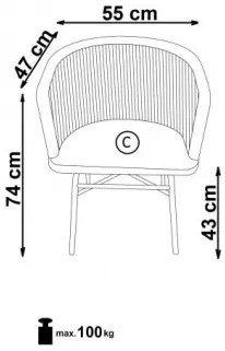 Halmar židle K400