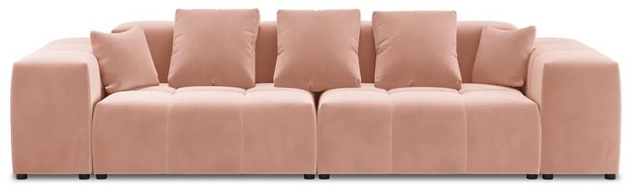 Růžová sametová pohovka 320 cm Rome Velvet - Cosmopolitan Design