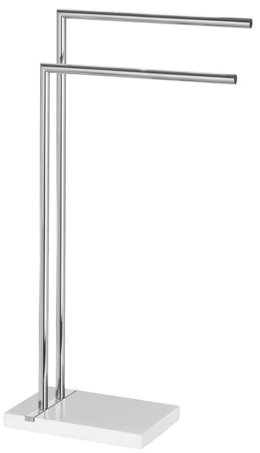 WENKO 20487100 - Stojan na ručníky NOBLE 45,5x82 cm lesk. chrom/bílá 20487100