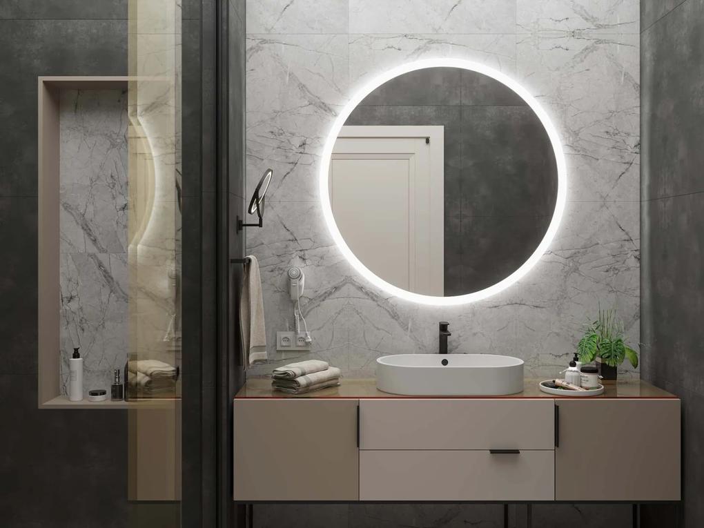 Kulaté zrcadlo do koupelny s LED osvětlením C1
