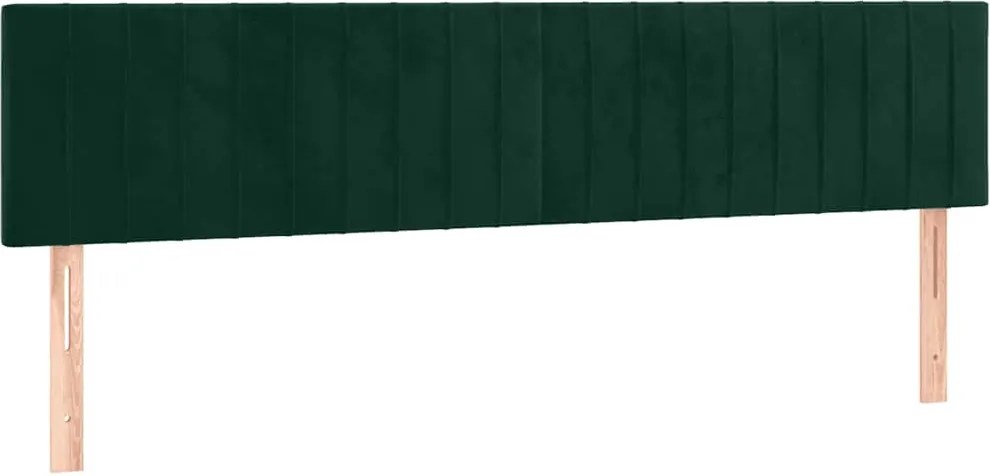 Box spring postel s matrací tmavě zelená 160x200 cm samet 3141434